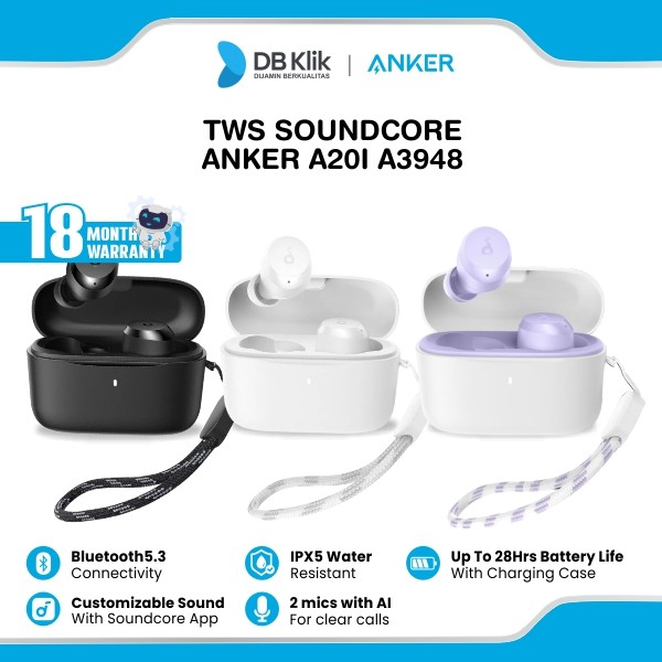 TWS Anker Soundcore A20i A3948 - True Wireless Earbuds Soundcore A3948