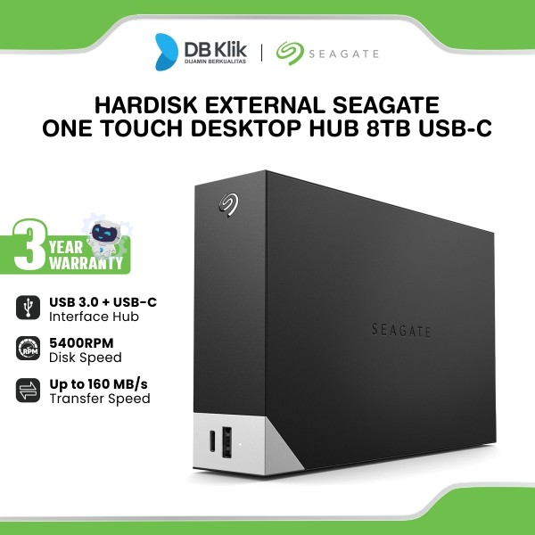 Hardisk External Seagate One Touch Desktop Hub 8TB USB-C