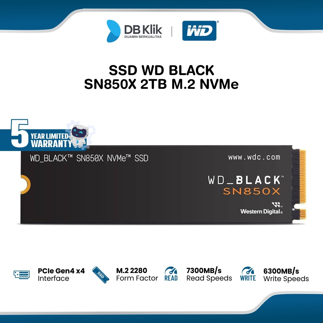 SSD WD BLACK SN850X 2TB M.2 NVMe PCIe Gen 4