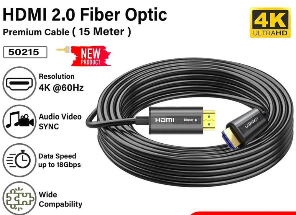Kabel Hdmi UGreen 4K Hdmi Fiber Optical 15M (50215)