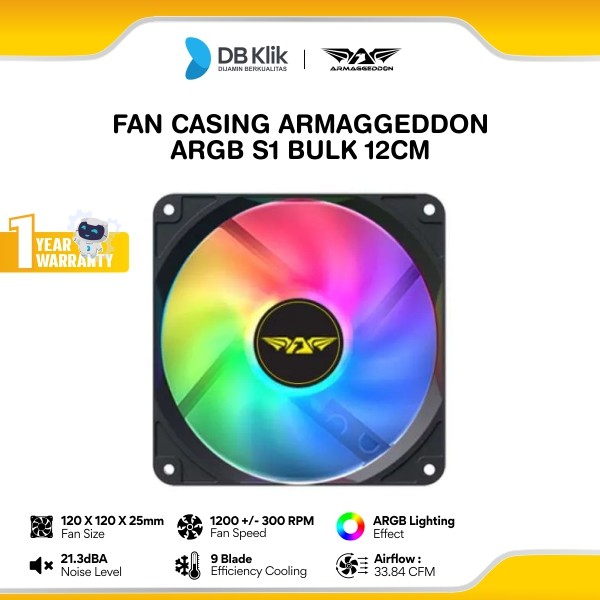 Fan Casing Armaggeddon ARGB S1 Bulk 12cm - Black (1Pcs)