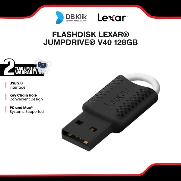Flashdisk Lexar V40 Jumpdrive 128GB Usb 2.0