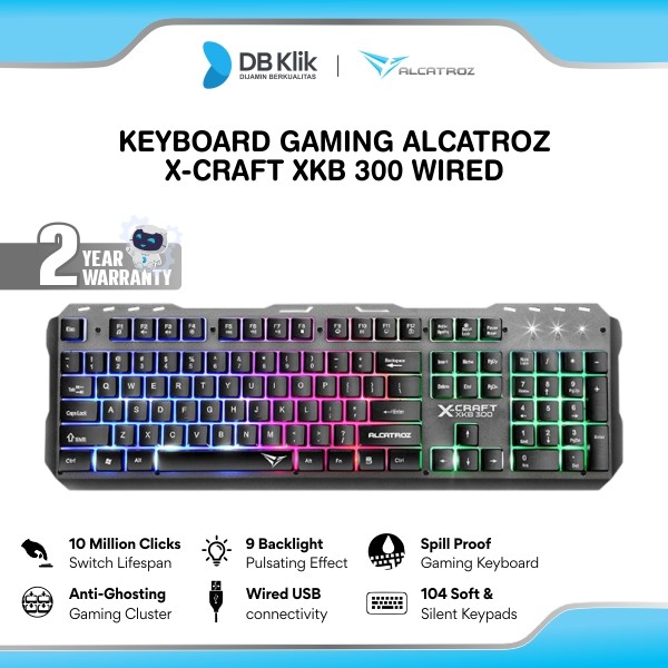 Keyboard Gaming Alcatroz X-Craft XKB 300 Wired-Alcatroz X-Craft XKB300