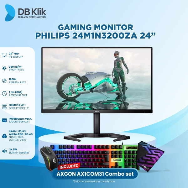 LED Monitor Gaming PHILIPS 24M1N3200ZA 24" 165Hz IPS FHD 1ms DP HDMI