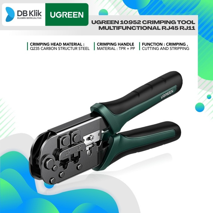 Jual Crimping Tool UGreen 10952 Multifunctional RJ45 RJ11 - 10952 Original Terbaru