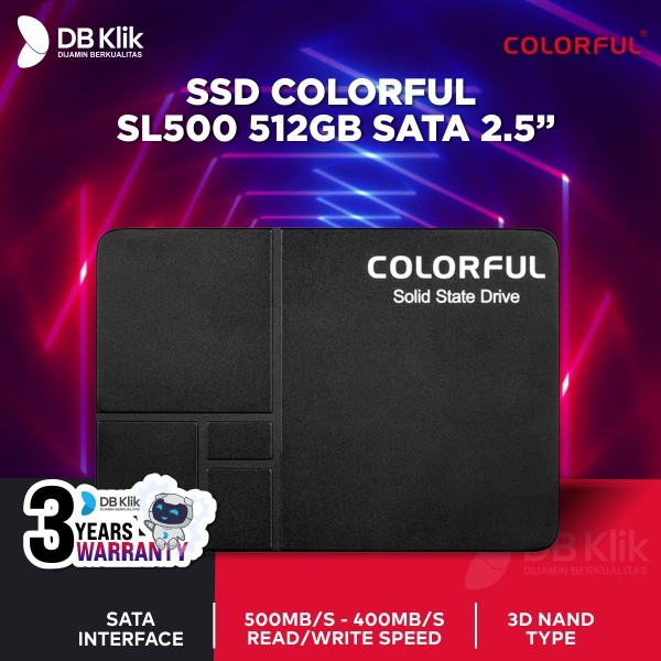 SSD Colorful SL500 512GB SATA 2.5 Inch - SSD Colorful 512GB 2.5" SATA