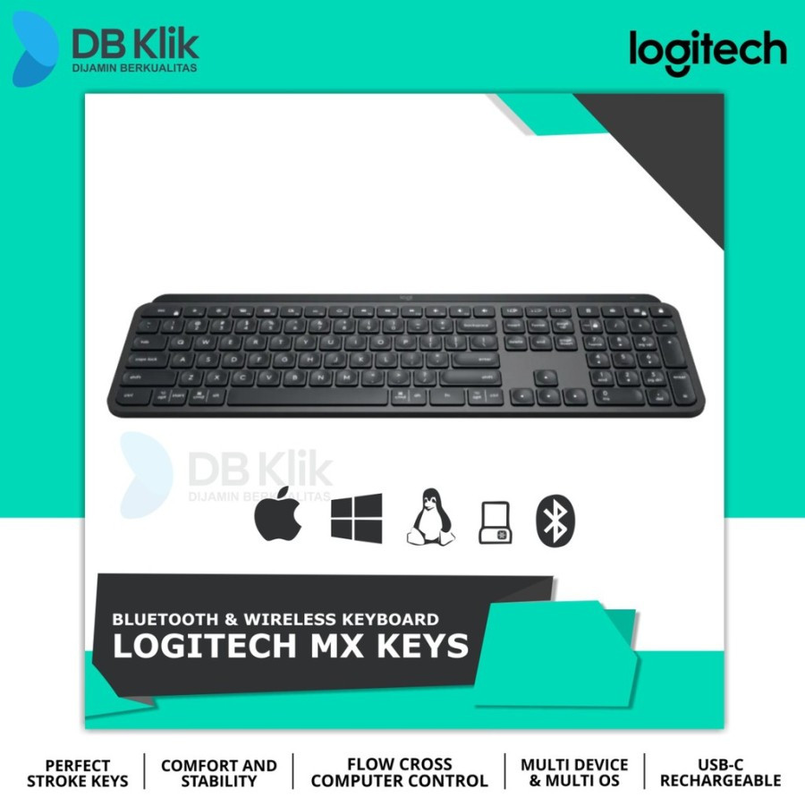 Keyboard Logitech MX Keys Bluetooth & Wireless - Keyboard MX Keys