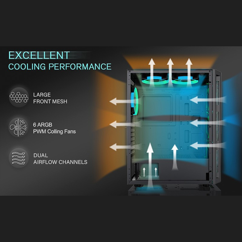 Jual Casing PC Gaming Aula FZ016 ATX include 3 fan - FZ016AW - FZ016A ...