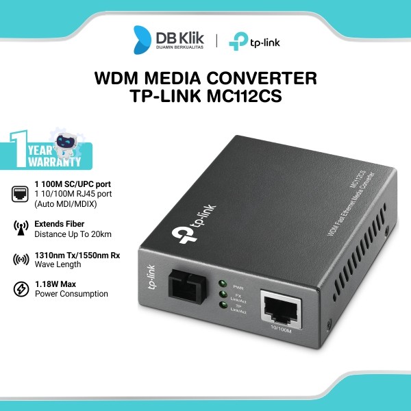 Media Konverter TP-Link MC112CS WDM Fast Ethernet 10/100Mbps